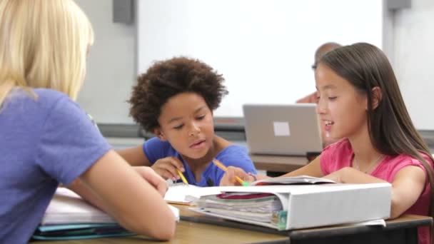 Elementary Students Working Together