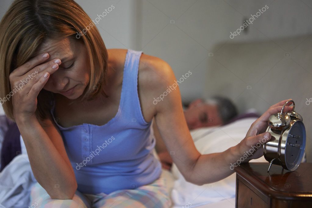 Man Awake In Bed — Stock Photo © monkeybusiness #48300101