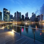 Singapore city in sunset time Stock Photo by ©Iakov 19527559