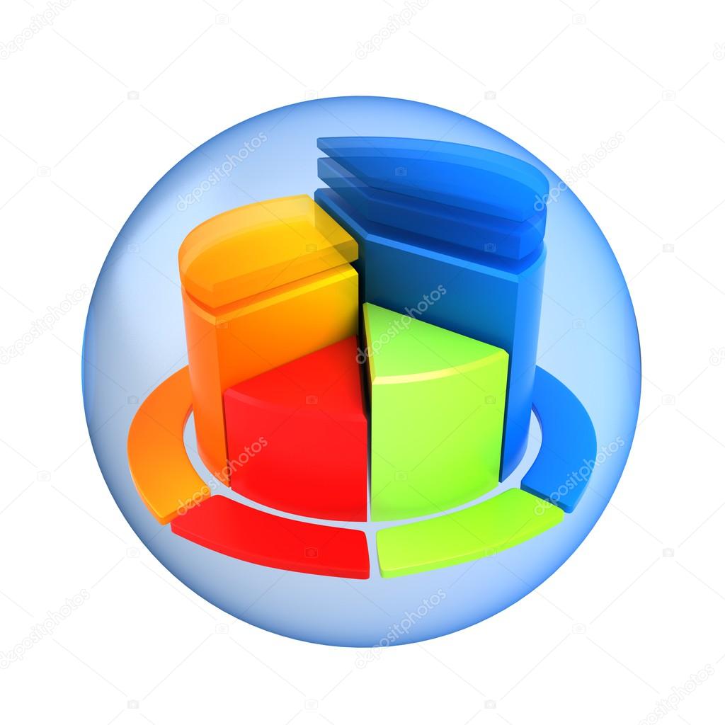 Colorful Pie-Chart — Stock Photo © 3dbobber #33068627