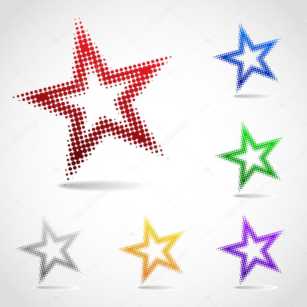A rotated star icon made of halftone dots Stock Vector by ©Yuzach 23204834
