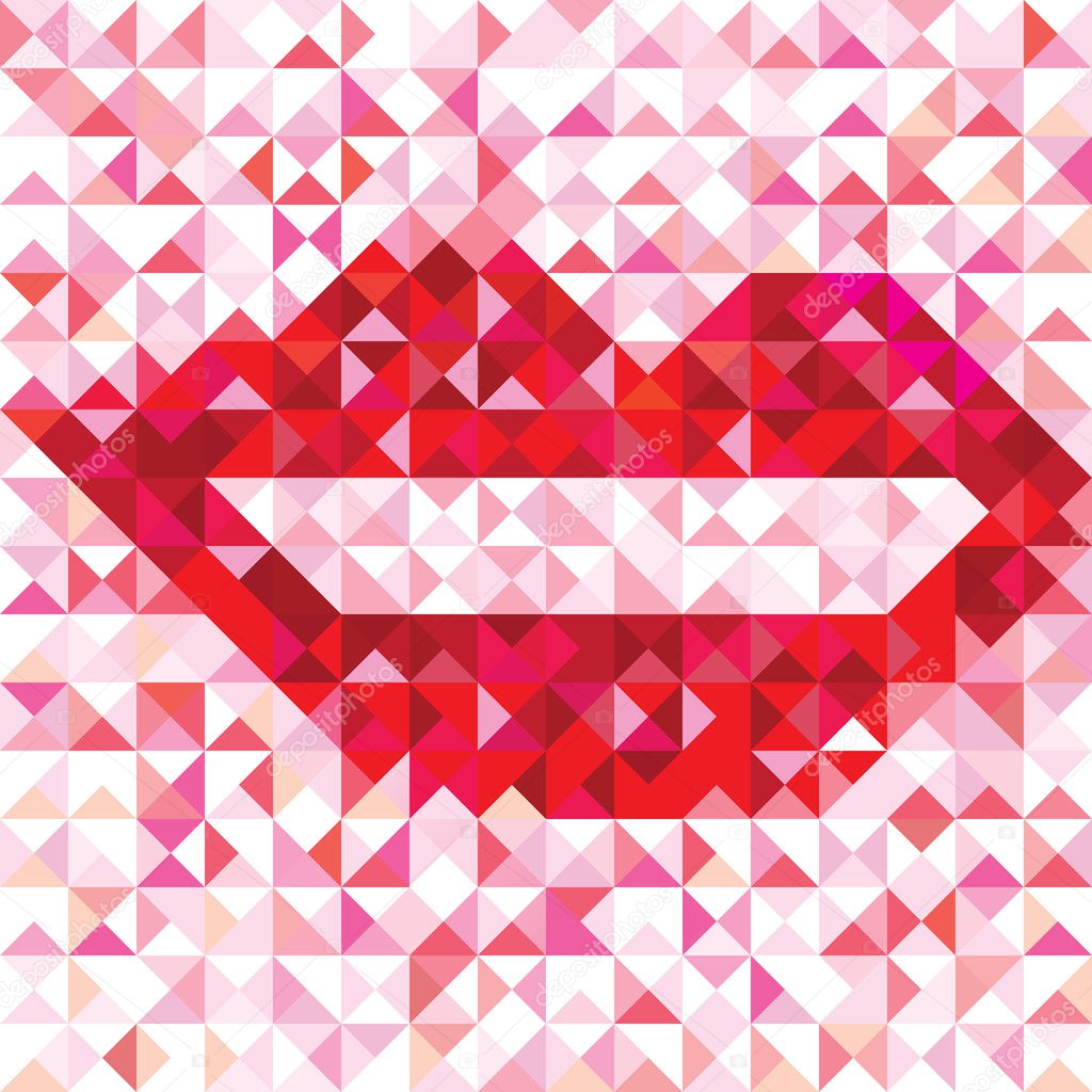 Seamless love pattern of geometric lip Stock Vector Image by ©svetap ...