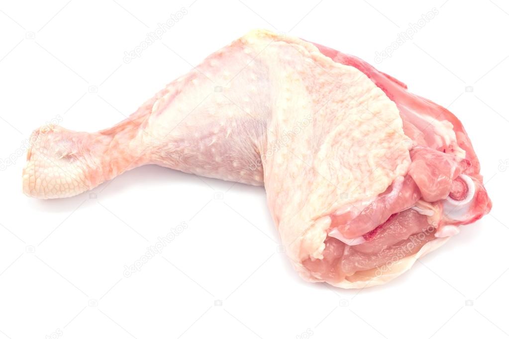 Raw chicken leg isolated on white Stock Photo by ©gavran333 33632789