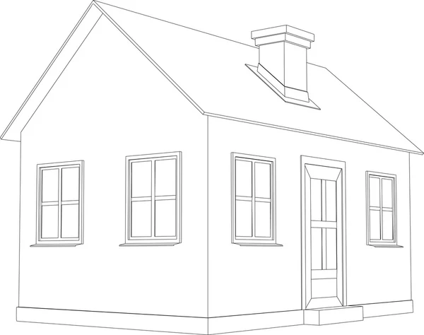 ᐈ Drawing a 3d house stock vectors, Royalty Free house plan 3d ...