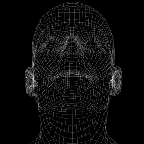 Conceptual 3D wireframe human — Stock Photo © design36 #68269801