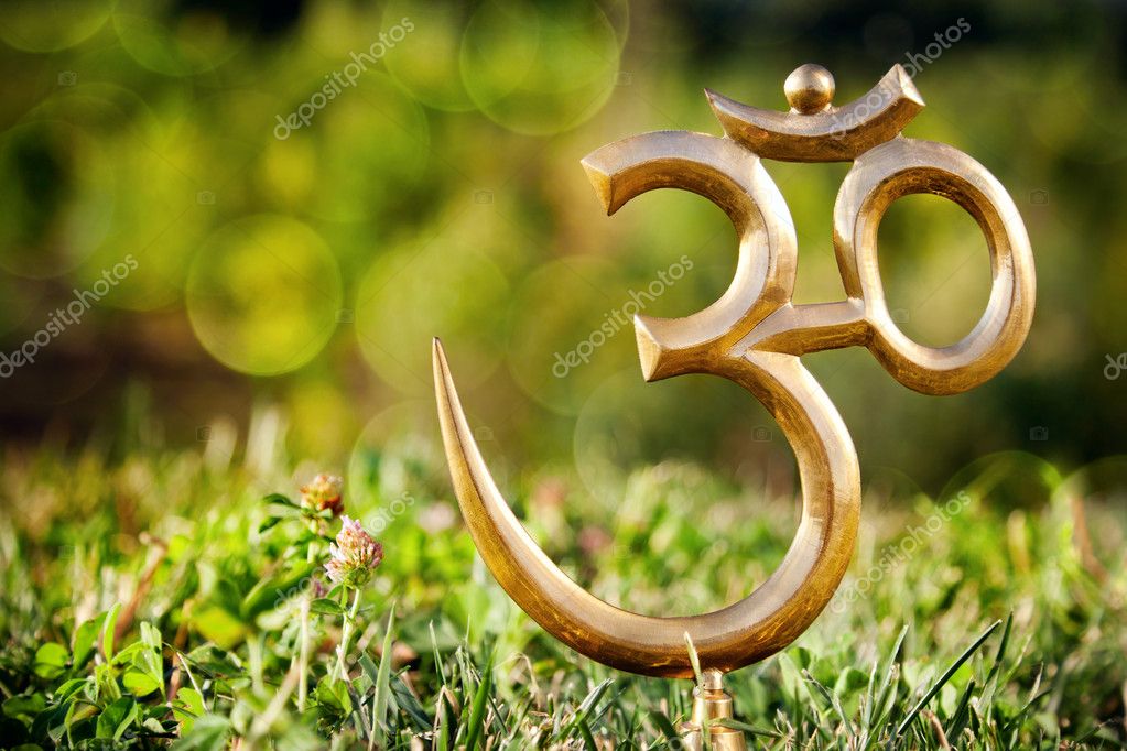 Om statue on the grass — Stock Photo © byheaven #13755452