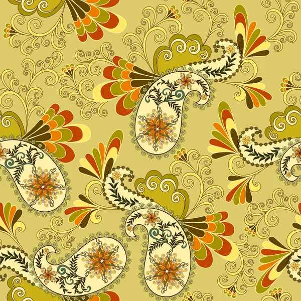 Light Yellow Paisley Pattern