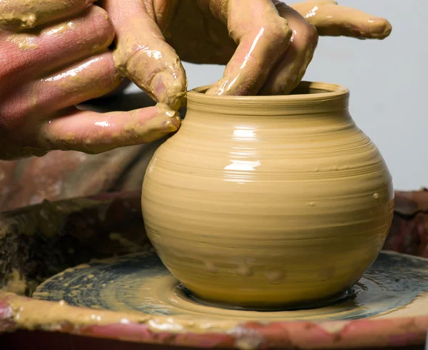 Hand made pottery being manufactured — Stock Photo © jankratochvila ...