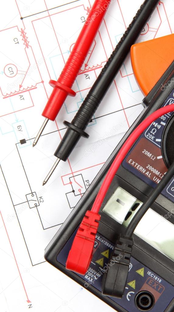 Digital multimeter and electronic circuitry Stock Photo by ©bvb1981 ...