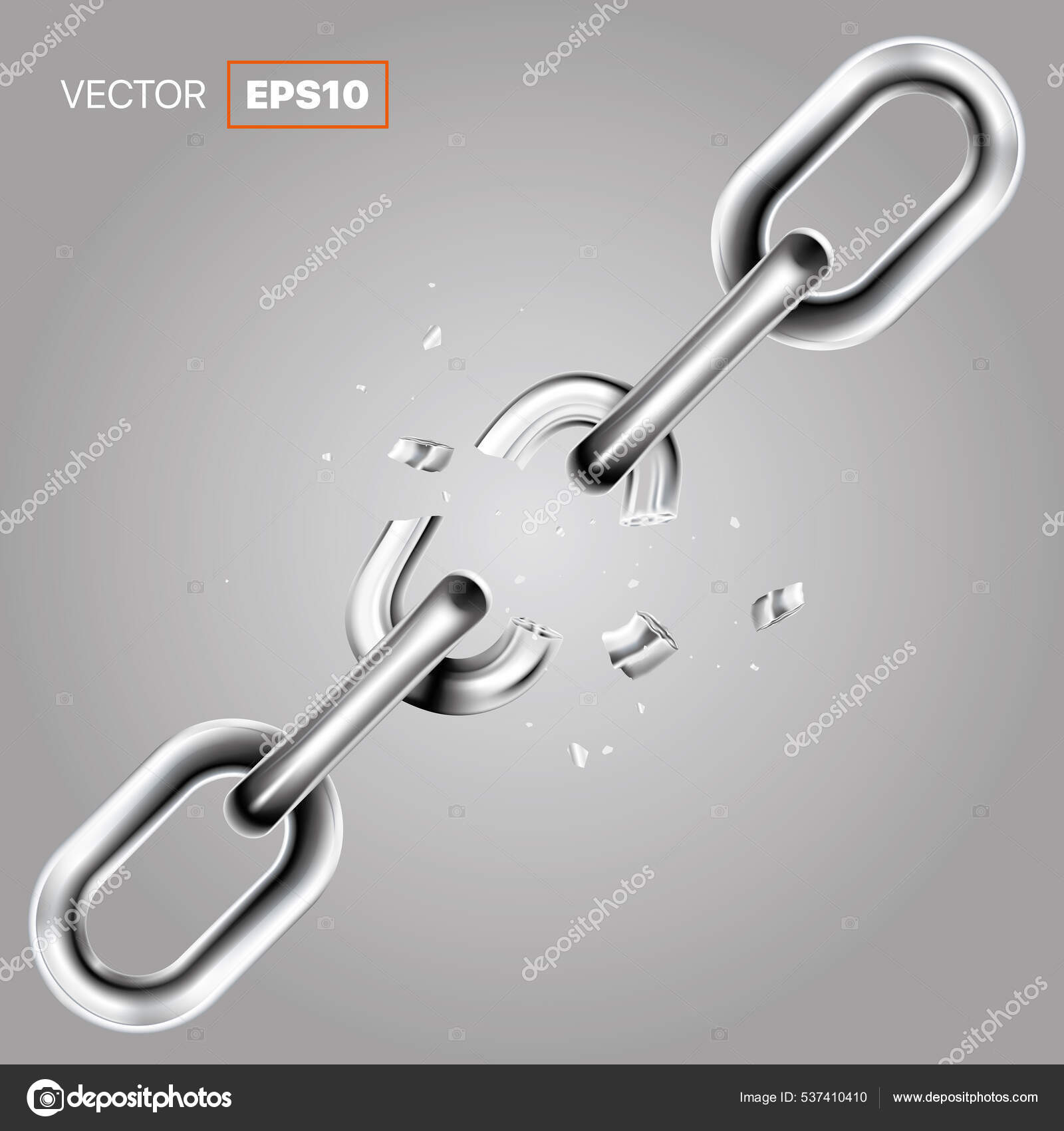 Broken Chain Set Vector Drawing Stock Vector Image by ©silici #537410410
