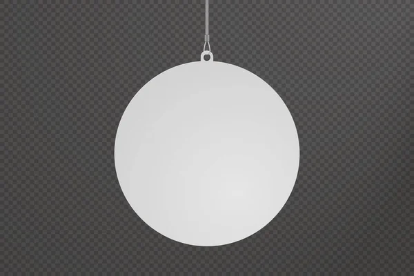 Rectangular dangler hanging from ceiling realistic mockup on ...