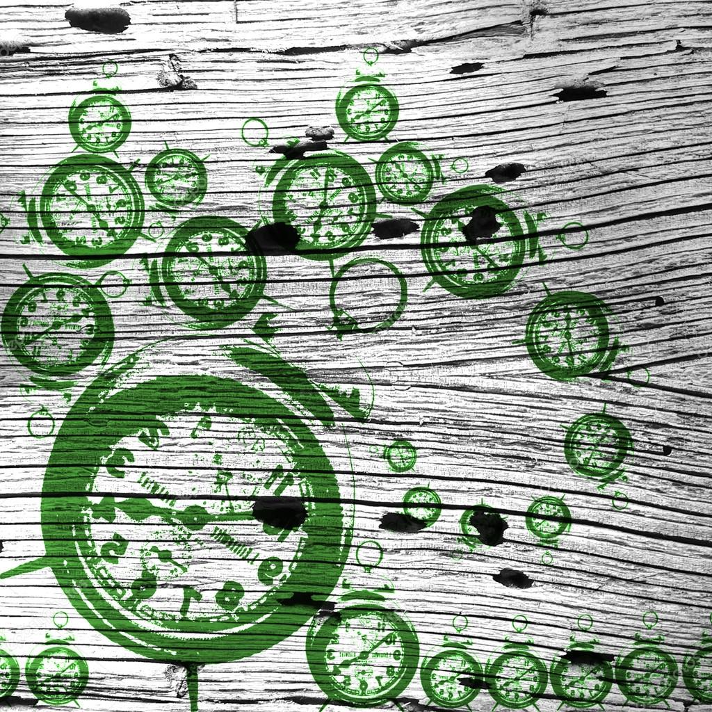 Fund of time, the texture of the tree with a picture clock — Stock ...