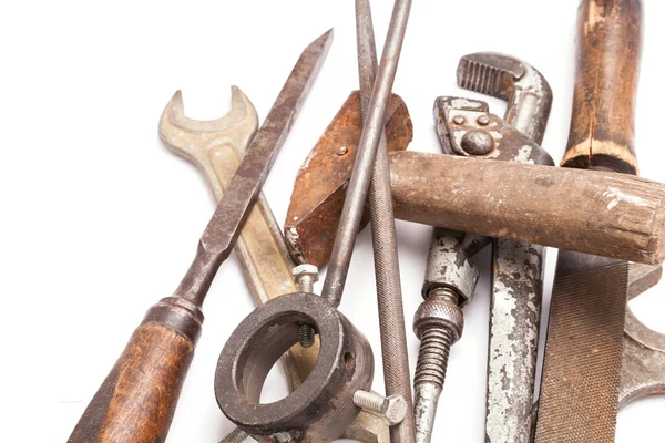 Old metal work hand tools with rust on white Stock Photo by ©sytnik ...