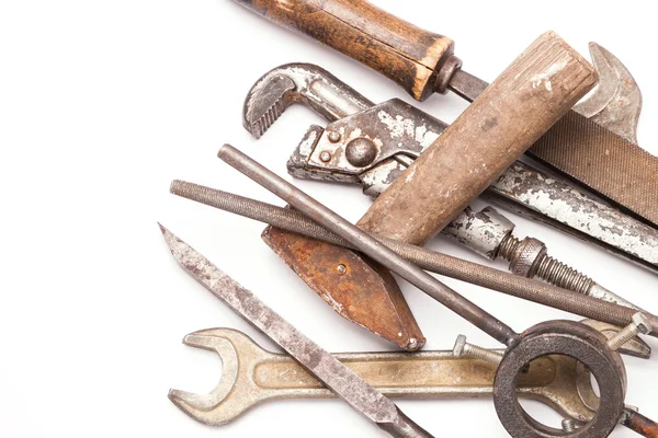 Old metal work hand tools with rust on white Stock Photo by ©sytnik ...