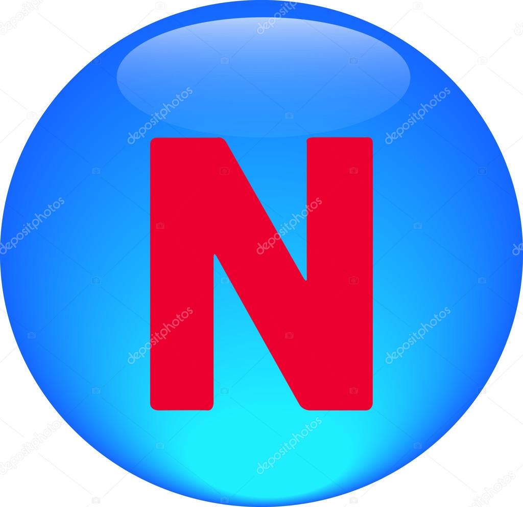 Alphabet icon symbol letter N — Stock Photo © stoonn #21918685