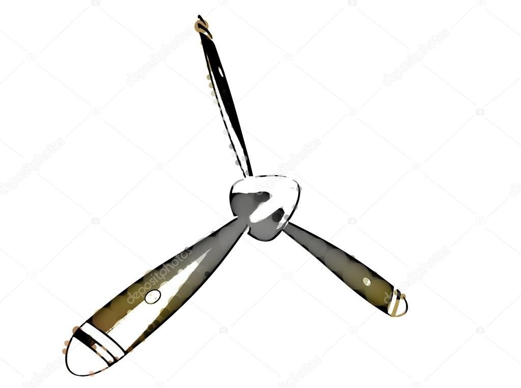 Aircraft propeller with a circle-shaped pattern — Stock Photo ...