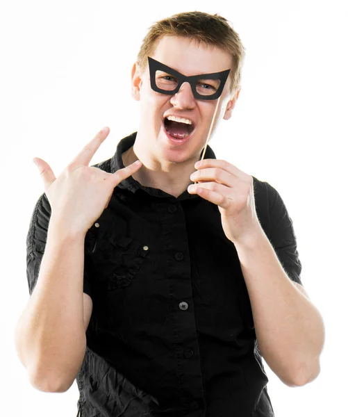 Cross eyed nerd | Funny cross-eyed nerd face — Stock Photo © JanMika ...