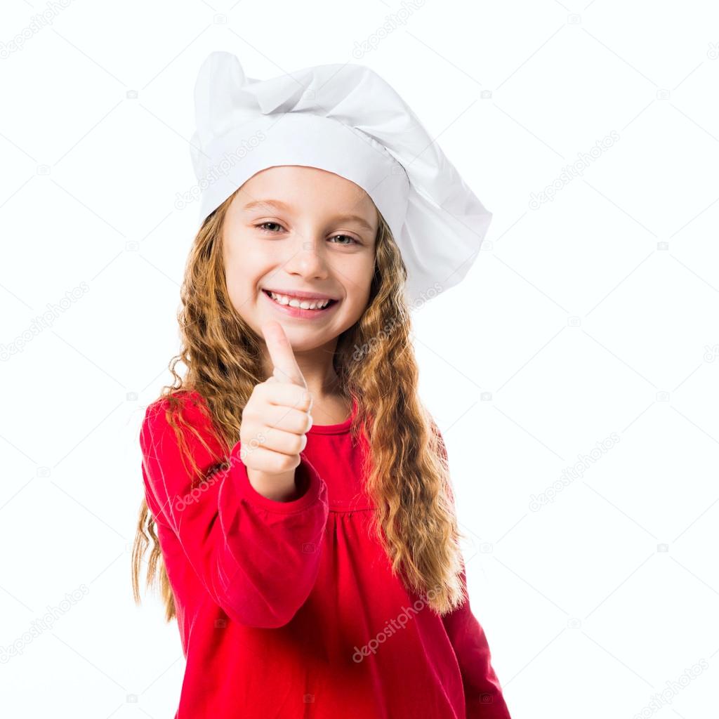 Girl in chef hat Stock Photo by ©GekaSkr 37787885