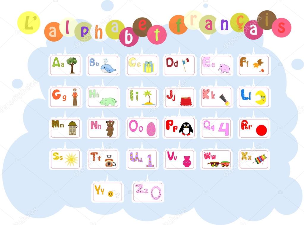 Alphabet illustré français / L'alphabet français Stock Vector by ...