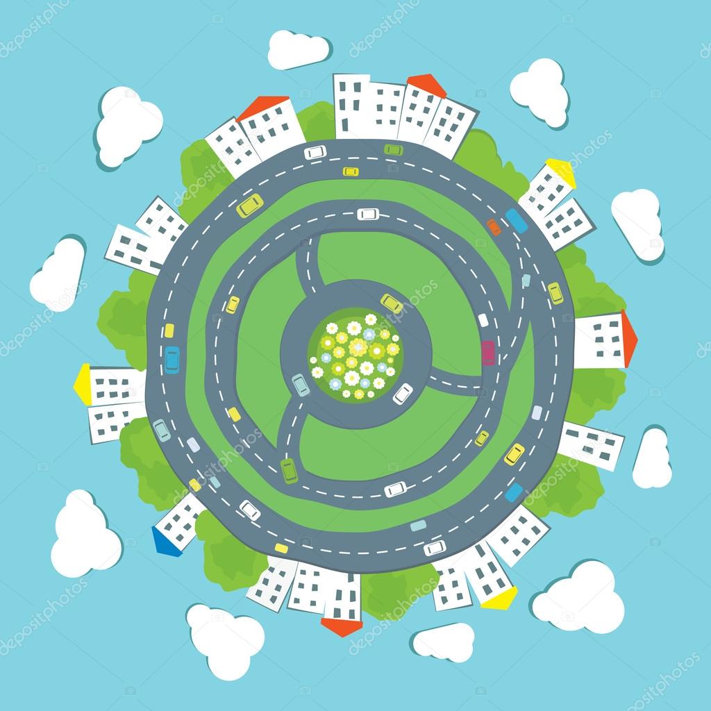 Panorama kota kartun Vektor Stok oleh ©teia 45142267