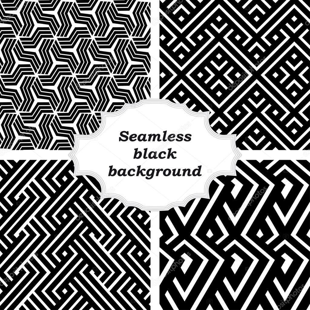 Set of black and white patterns — Stock Vector © Mirina #32121057