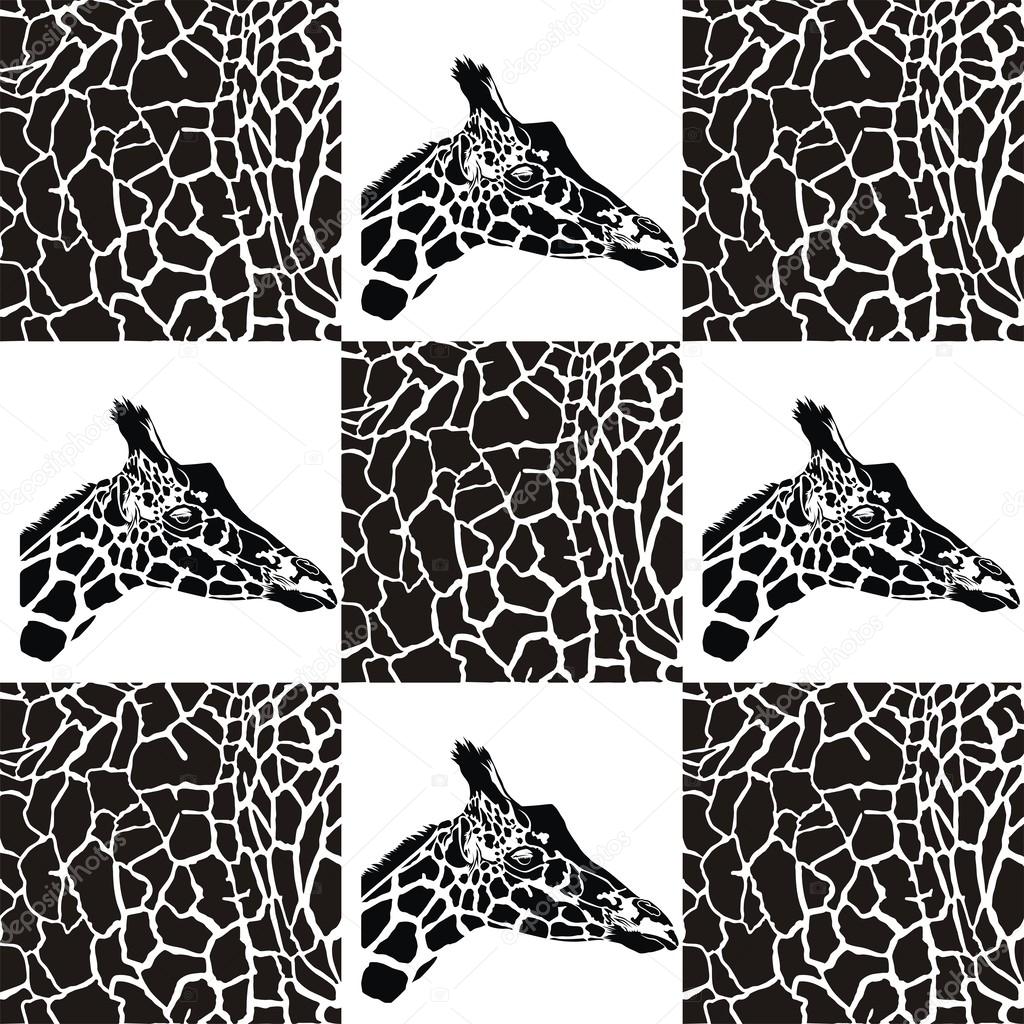 Giraffe patterns for textiles and wallpaper Stock Vector by ©vlado 38246667