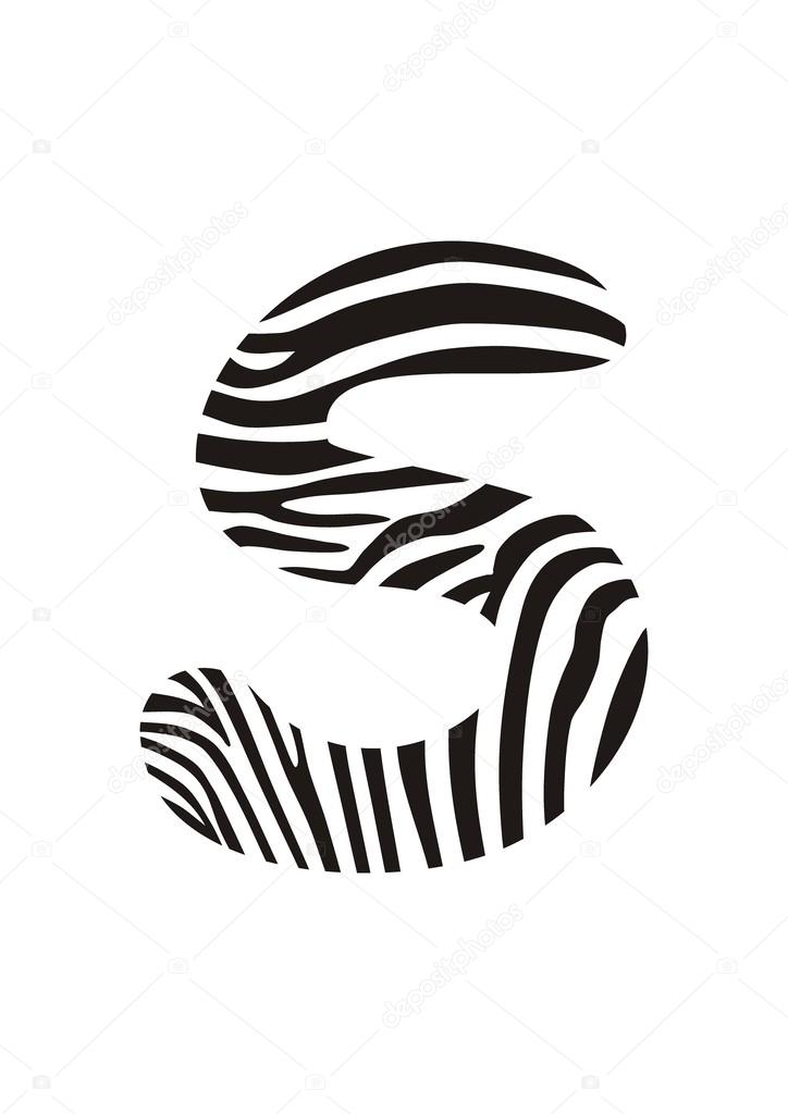 Font zebra, letter S Stock Vector Image by ©vlado #45522135