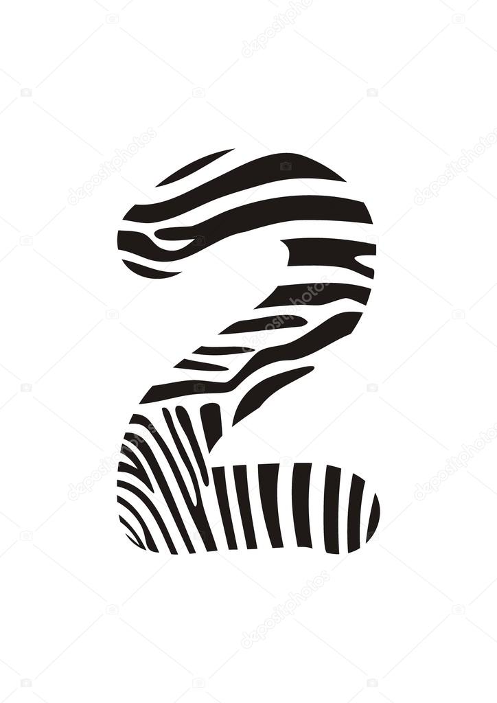 Font zebra, number two Stock Vector Image by ©vlado #46175971 Font zebra, number two Stock Vector Image by ©vlado #46175971