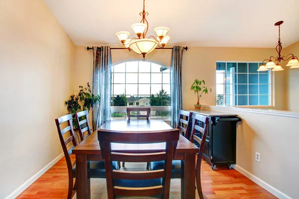 Dining area with french window. - Stock Image - Everypixel