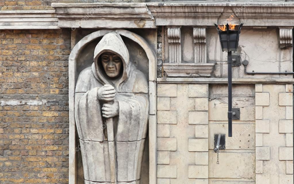 Hooded monk statue | Hooded Monk Figure — Stock Photo © tamifreed #18999367