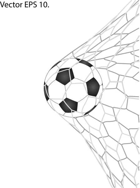 Soccer Football in Goal Net Vector Sketched Up, EPS 10. Stock Vector ...