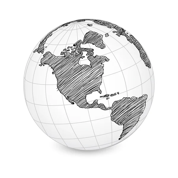 Mapa del mundo en Globe Vector de stock #37618487 de ©ohmega1982