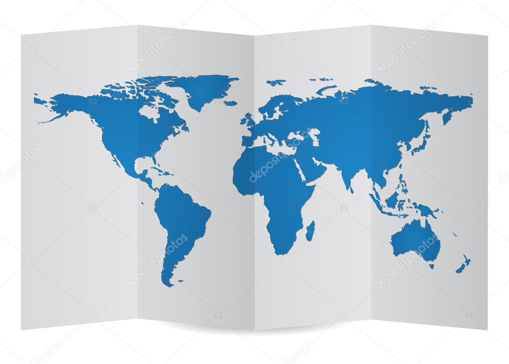 Globo del mapa del mundo Vector de stock #48084545 de ©ohmega1982