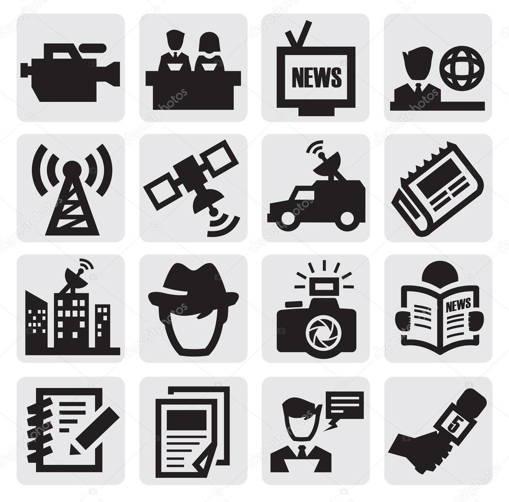 Reporter icons Stock Vector Image by ©bioraven #13268066