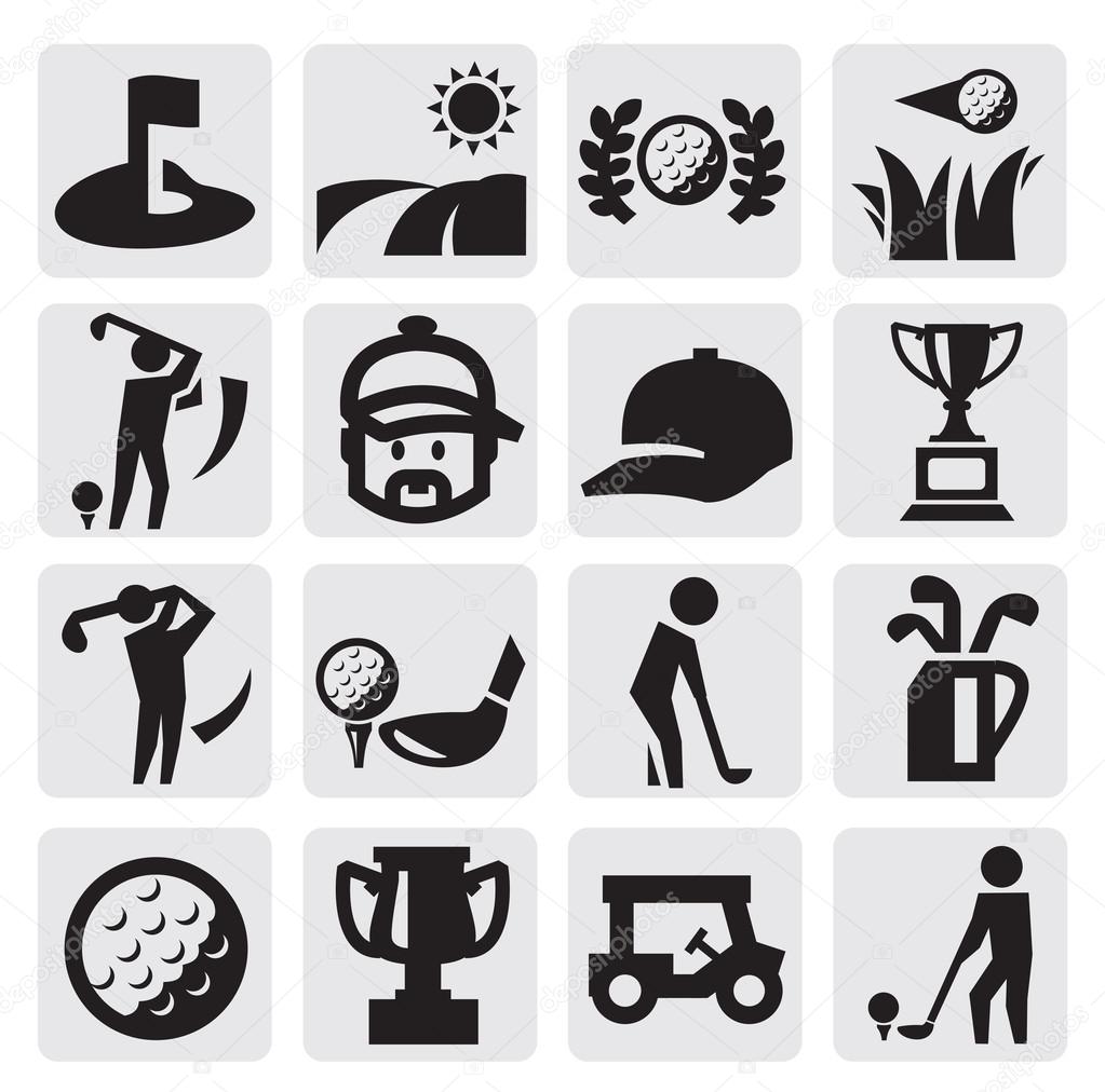 Golf Icons Stock Vector Image by ©bioraven #13497289