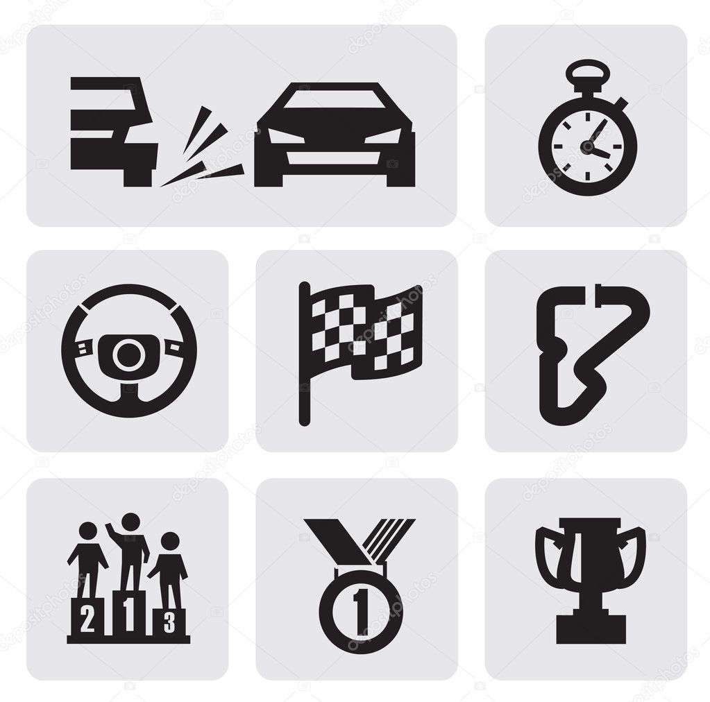 Race icons — Stock Vector © bioraven #13823473