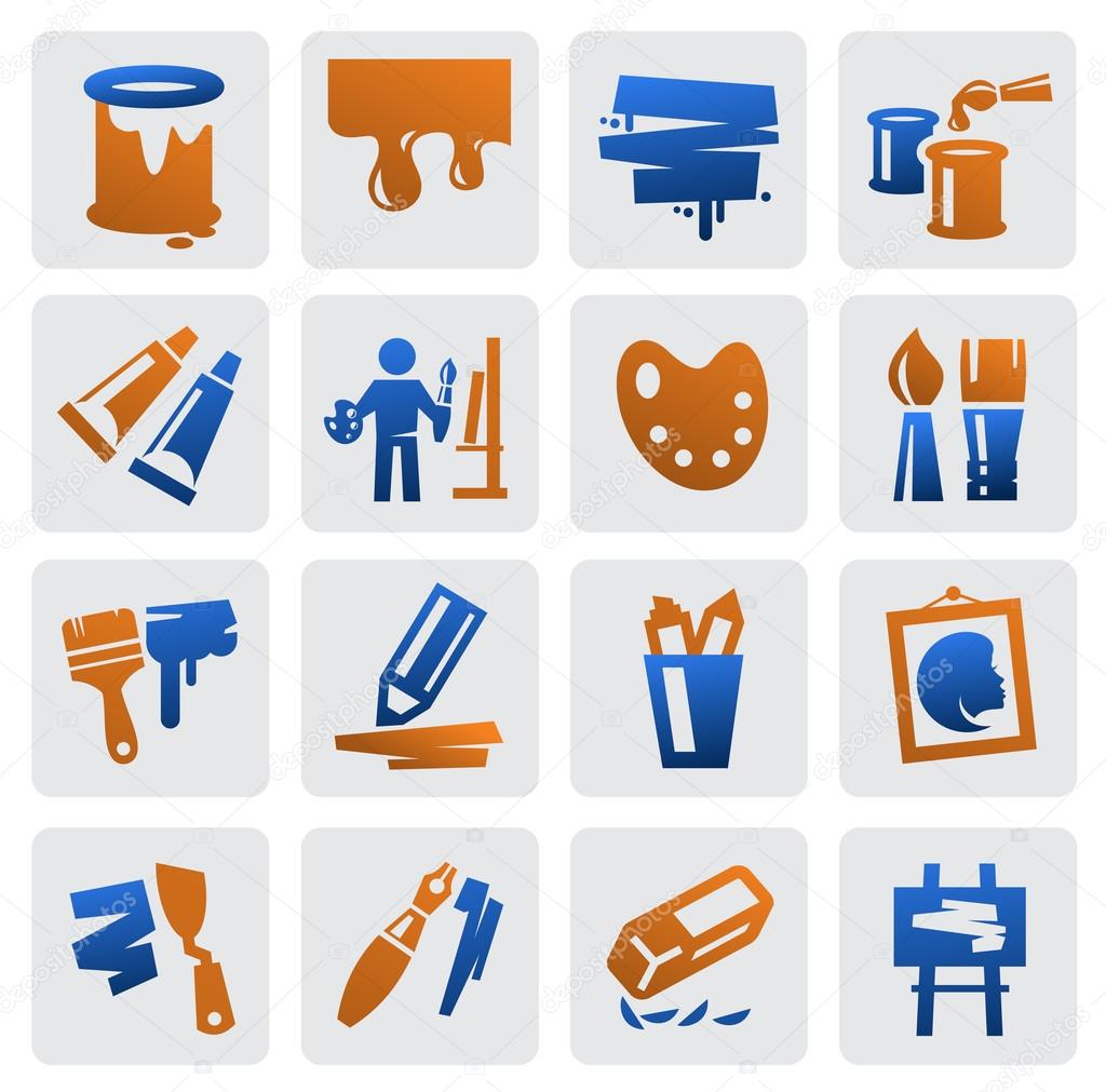 Art icons Stock Vector Image by ©bioraven #14812895