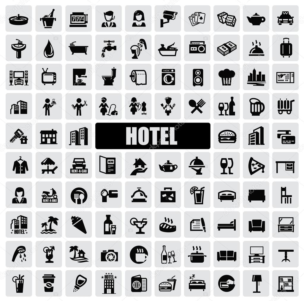 Hotel icons Stock Vector Image by ©bioraven #17603211