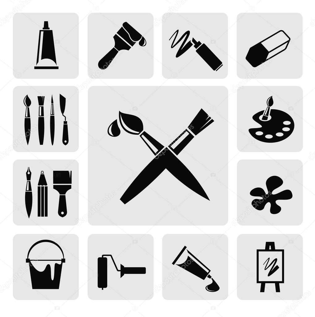 Art icons Stock Vector Image by ©bioraven #17694617