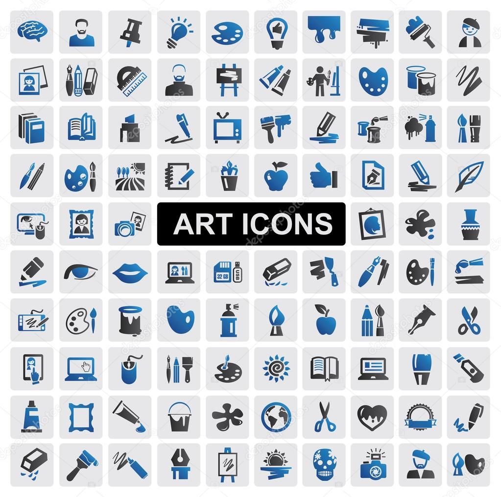 Art Icons set Stock Vector Image by ©bioraven #18377031