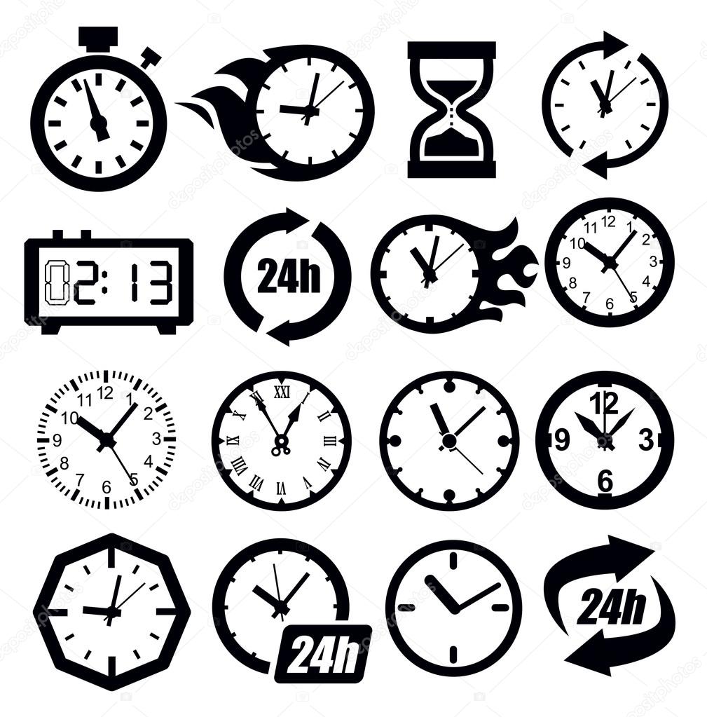 Clocks icon ⬇ Vector Image by © bioraven | Vector Stock 23447164
