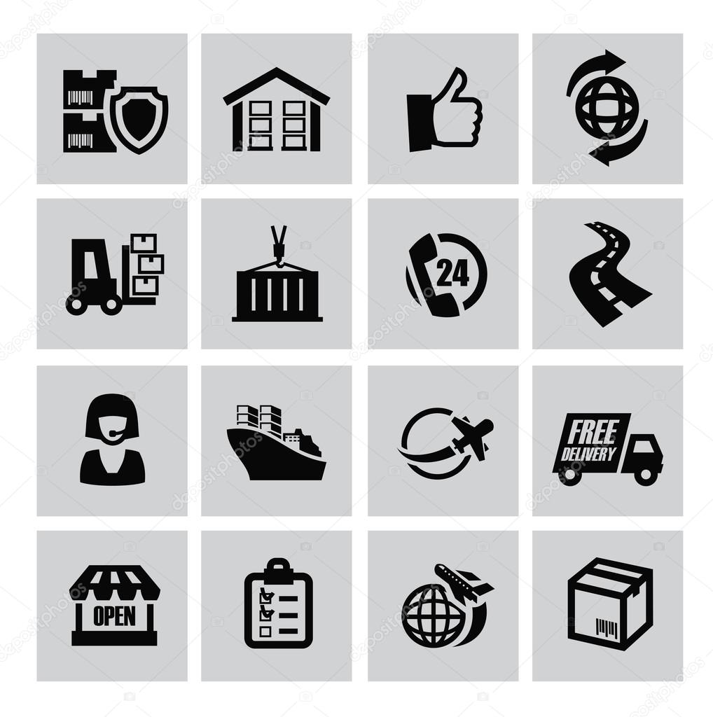 Logistik und Versand Ikone Stock-Vektorgrafik von ©bioraven 31237195