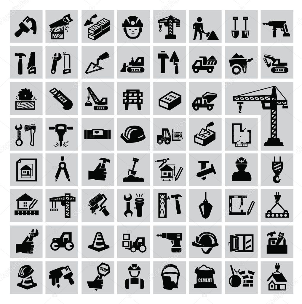 Construction Icons Construction Icons Stock Vector By ©bioraven