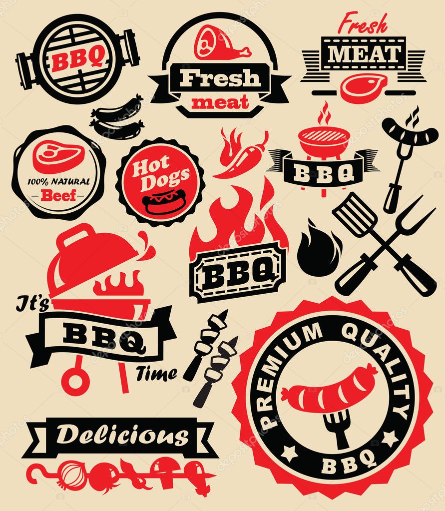 Barbecue grill party — Stock Vector © bioraven #32666369