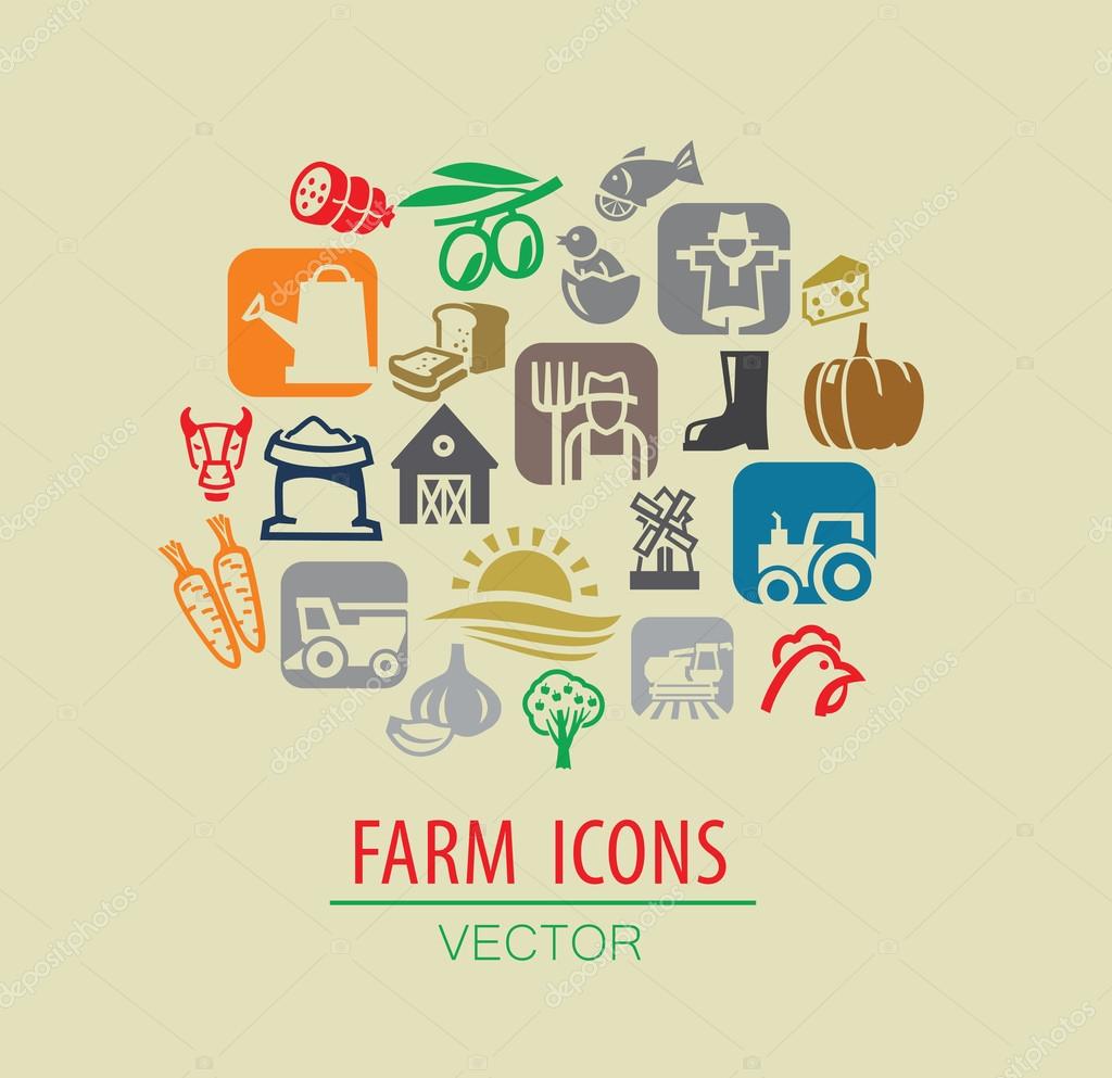 Farm icon set Stock Vector Image by ©bioraven #33515703
