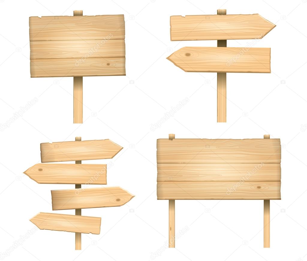 Vector wooden signs — Stock Vector © bioraven #37622617