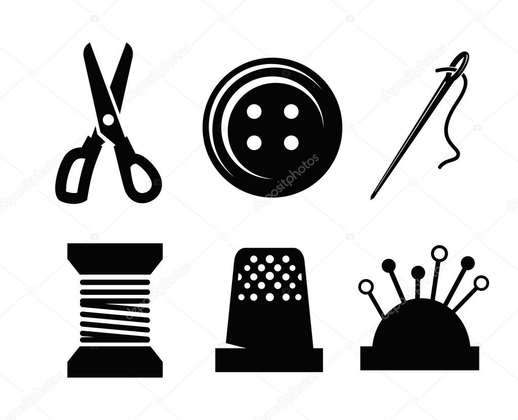 Vector Sewing Icons — Stock Vector © Bioraven 38862265