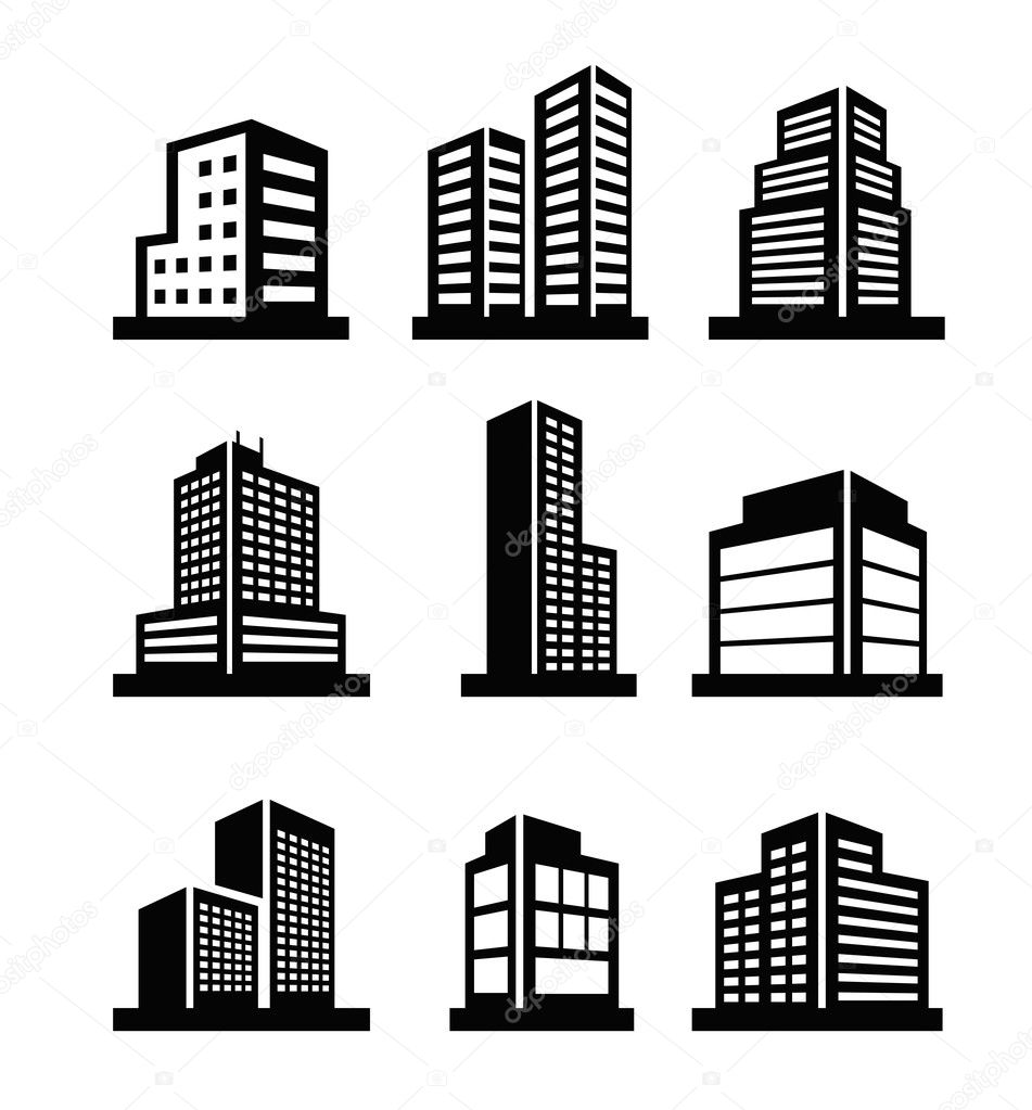 5 Office Building Vector Vector Art Ai Svg Eps Vector