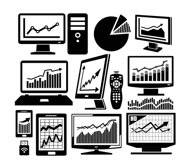 Graph icons — Stock Vector © bioraven #31352551