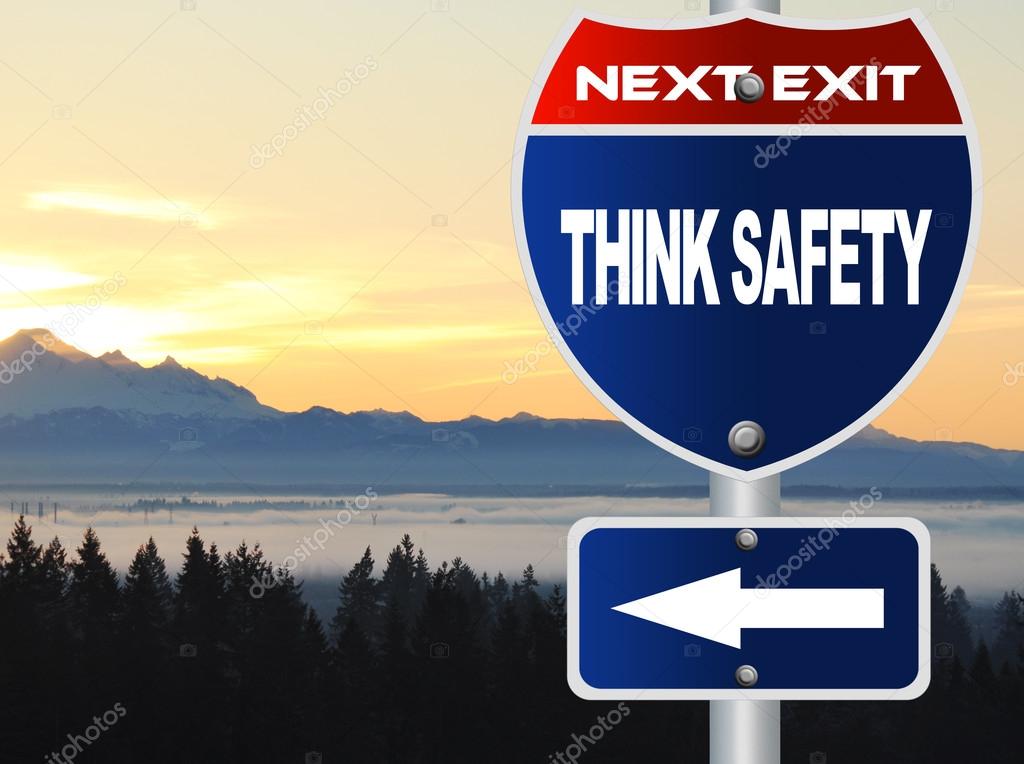 Think safety road sign Stock Photo by ©payphoto 16215185